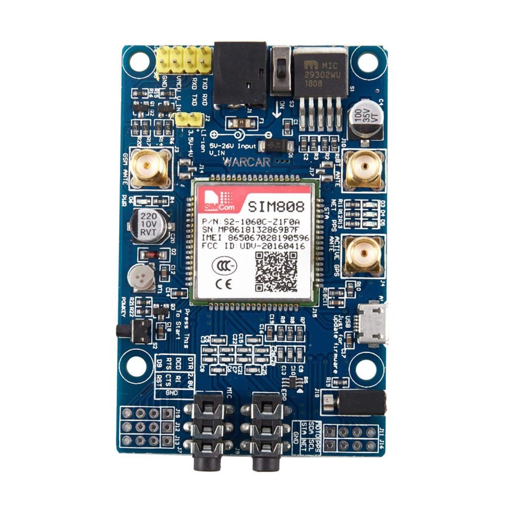 Módulo GSM GPRS Quad-Band SIM808 C/ GPS + Antena – CIRCUITO FACIL ...